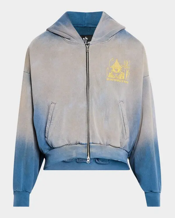 Rivington Roi Rebis Noahs Zip Hoodie - Grail Blue | Editorialist